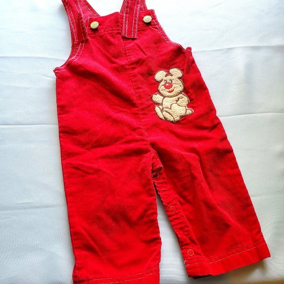 One Pieces | Vintage 12 Months Teddy Bear Overalls | Poshmark